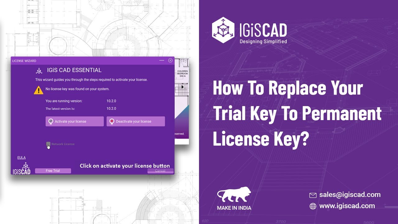 IGiS CAD – Trial Key to License Key - YouTube