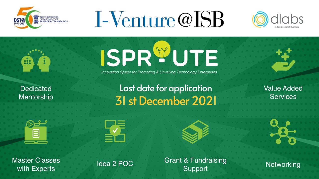 ISB DLabs Pre-Incubation Program ISPROUTE - YouTube