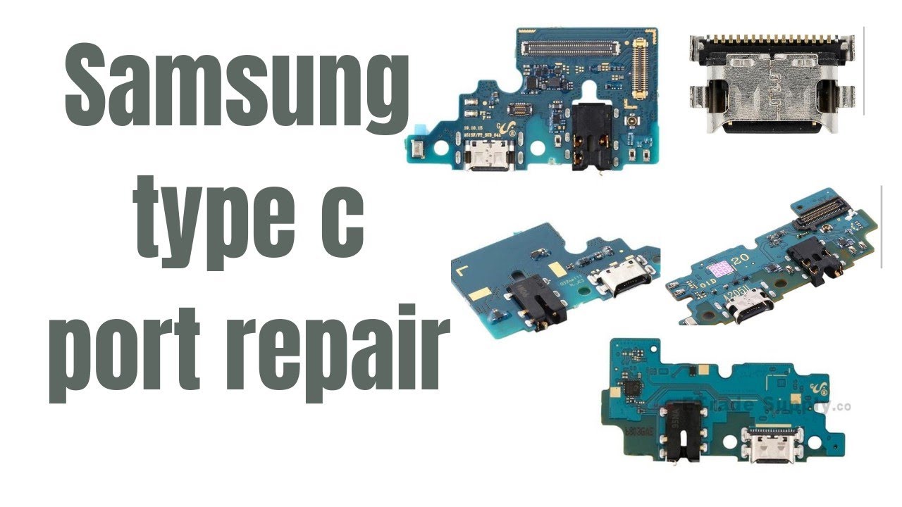 Samsung type c port repair - YouTube