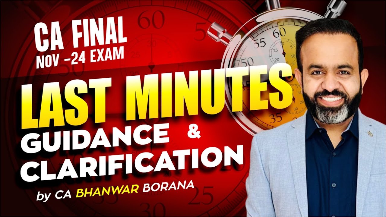 CA FINAL NOV 24 Guidance and Clarification - YouTube