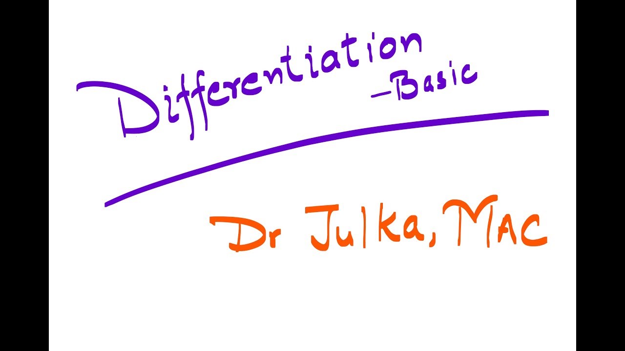 Diff.1 Basic of Differentiation - YouTube
