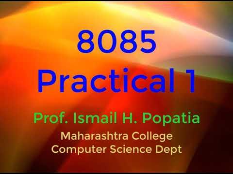 8085 Practical 1 : Program to store data in memory and data interchange - YouTube