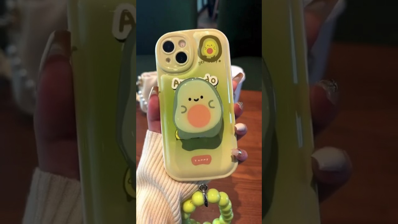 Cute avocado popsocket phone case with sling cute phone cover mobile ...