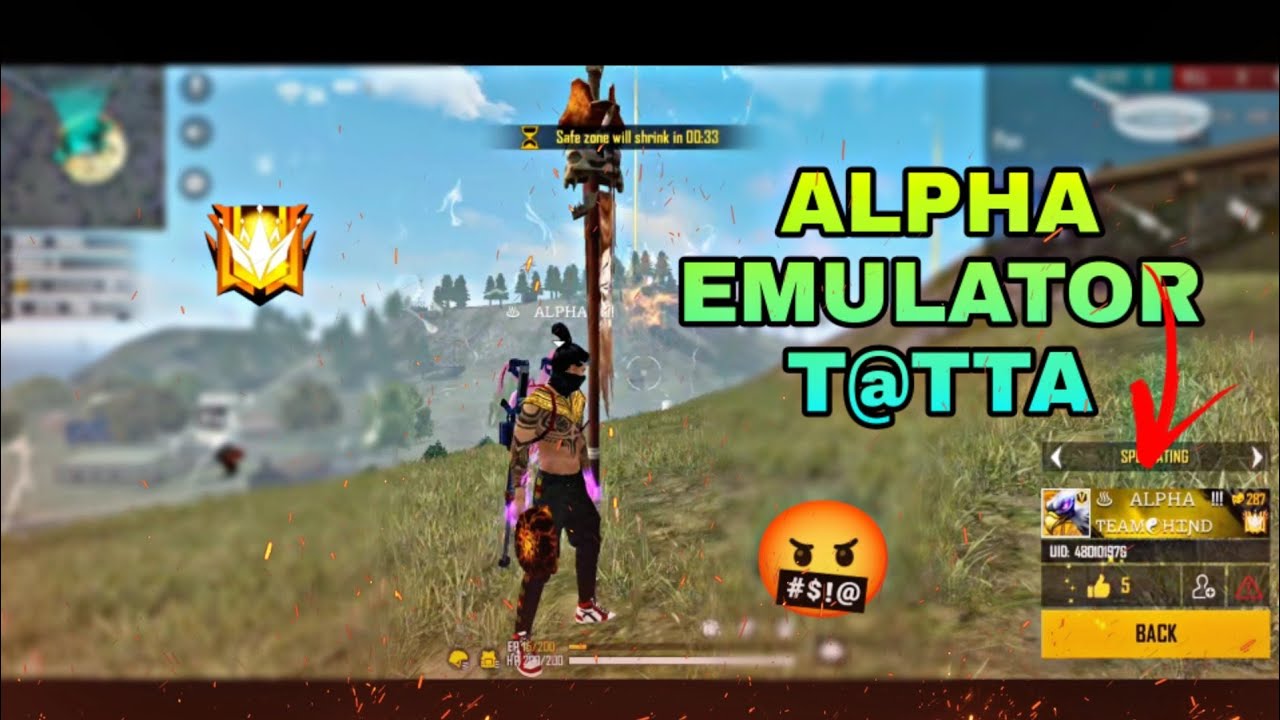 ALPHA EK AMULATOR T@TTA//ACTIONBOLT VS ALPHA FREE FIRE 😡🤬,@SKYLORD ...