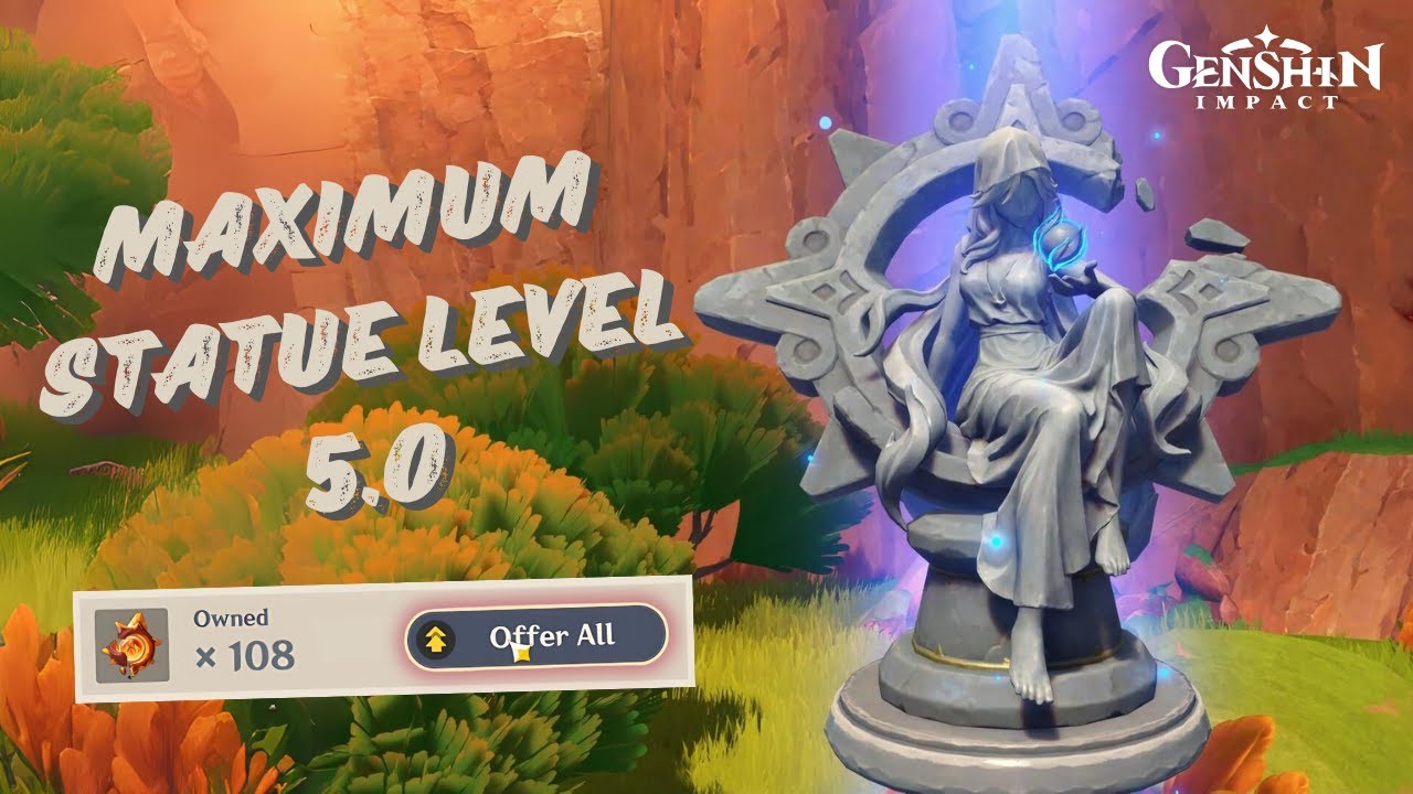 Natlan Statue of Seven max level in 5.0 | Genshin Impact - YouTube