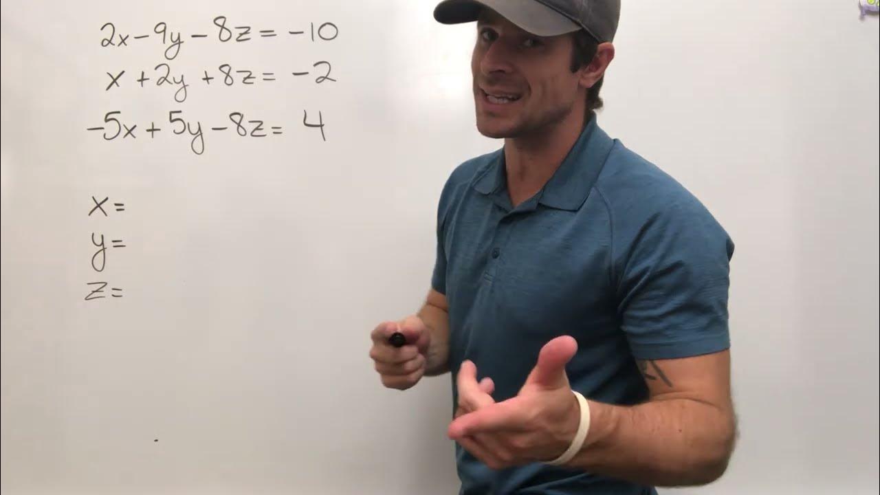 Solve a System of Equations Three Variables - YouTube