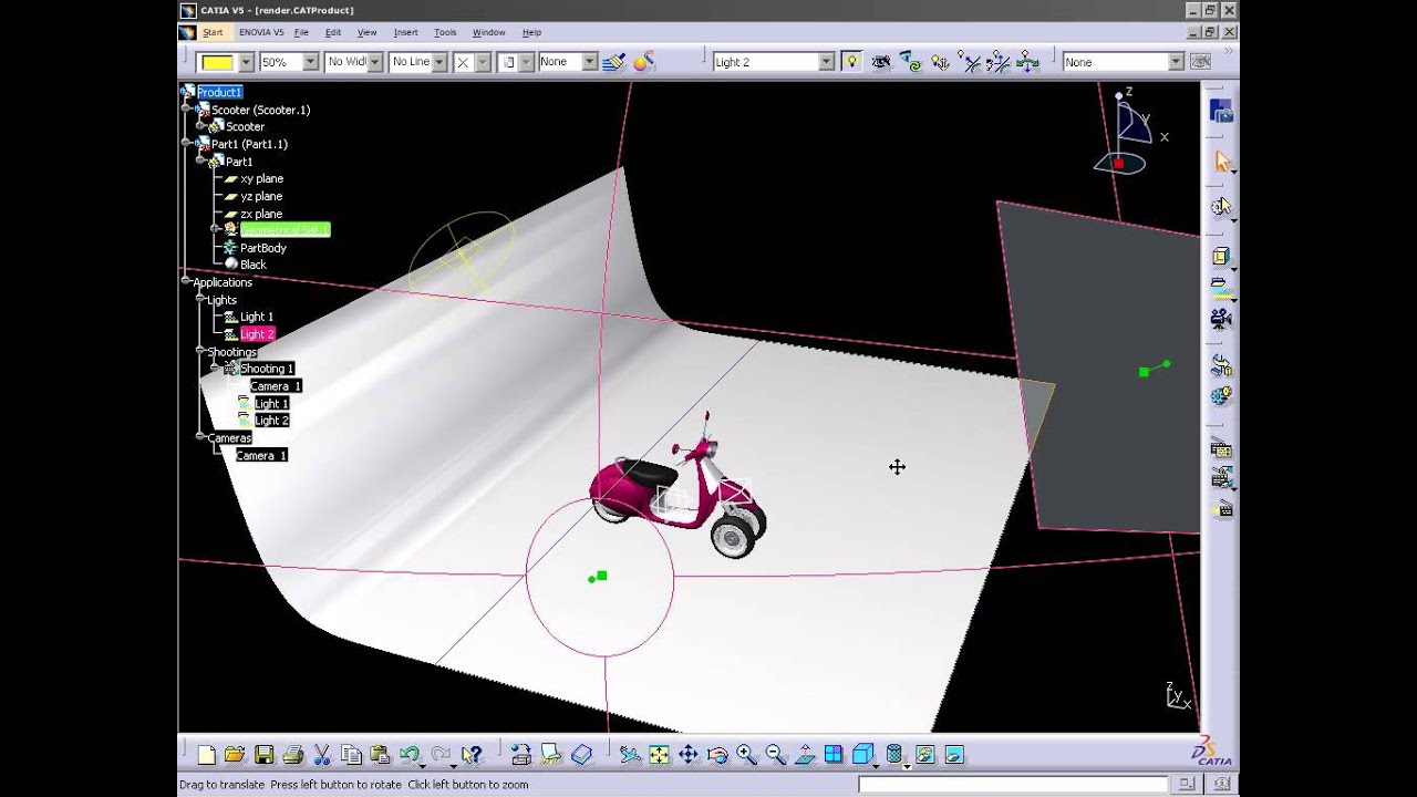 CATIA V5 Realistic Dynamic Rendering (RRX) - YouTube
