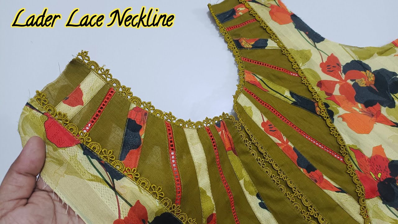 New Latest and Beautifull Neck Design with Lader Lace | Pakistani neck ...