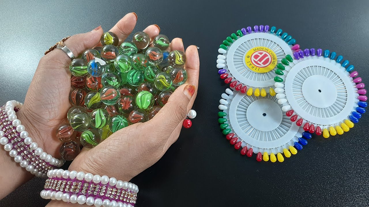 DECOR! AMAZING HANDMADE FLOWER VASE OUT OF MARBELL | ROOM DECORATION HACKS | SR HACK - YouTube