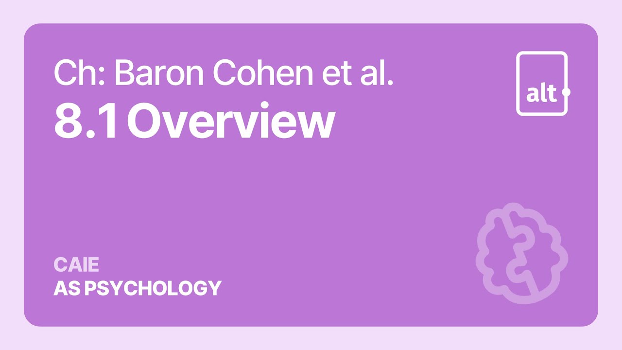 Overview | Baron Cohen et al. | A Level | Psychology - YouTube