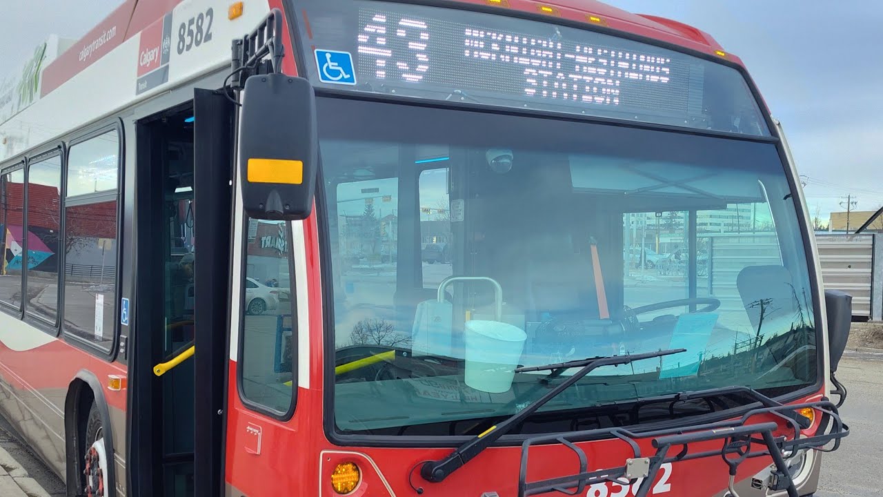 Calgary Transit Bus Route 43 (full bus ride) - Chinook Station to ...