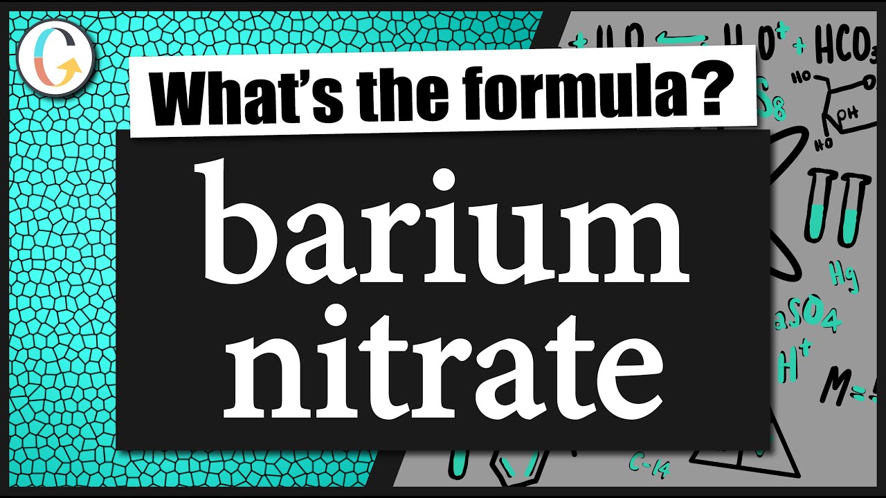 How to write the formula for barium nitrate - YouTube