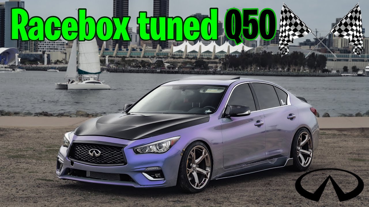 Downtown POV In A Racebox Tuned Infiniti Q50 VR30 - YouTube
