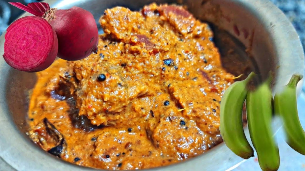 Beet root raw banana kurma/Beet root korma/raw banana kurma/by SSS ...