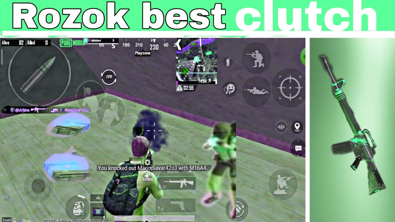 Rozok best clutch pubg mobile - YouTube