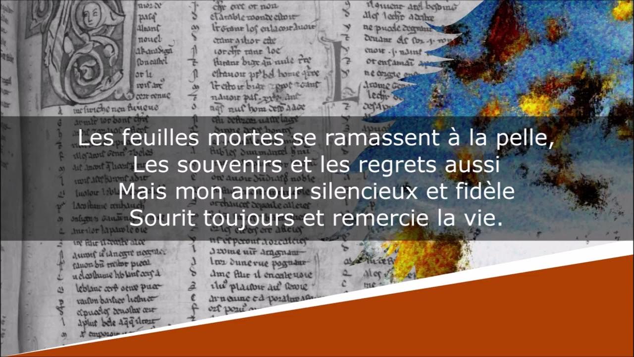 Les Feuilles mortes Poésie Jacques Prévert - YouTube