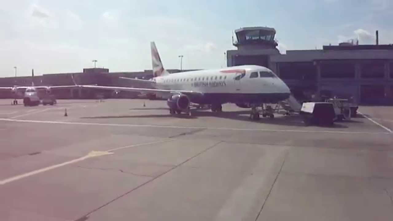 London City Airport (LCY) Terminal View from Inside Saab 2000 - YouTube