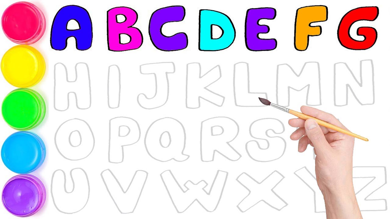 Learn to Draw and Paint Alphabet ABC's A to Z | Step by Step Drawing ...