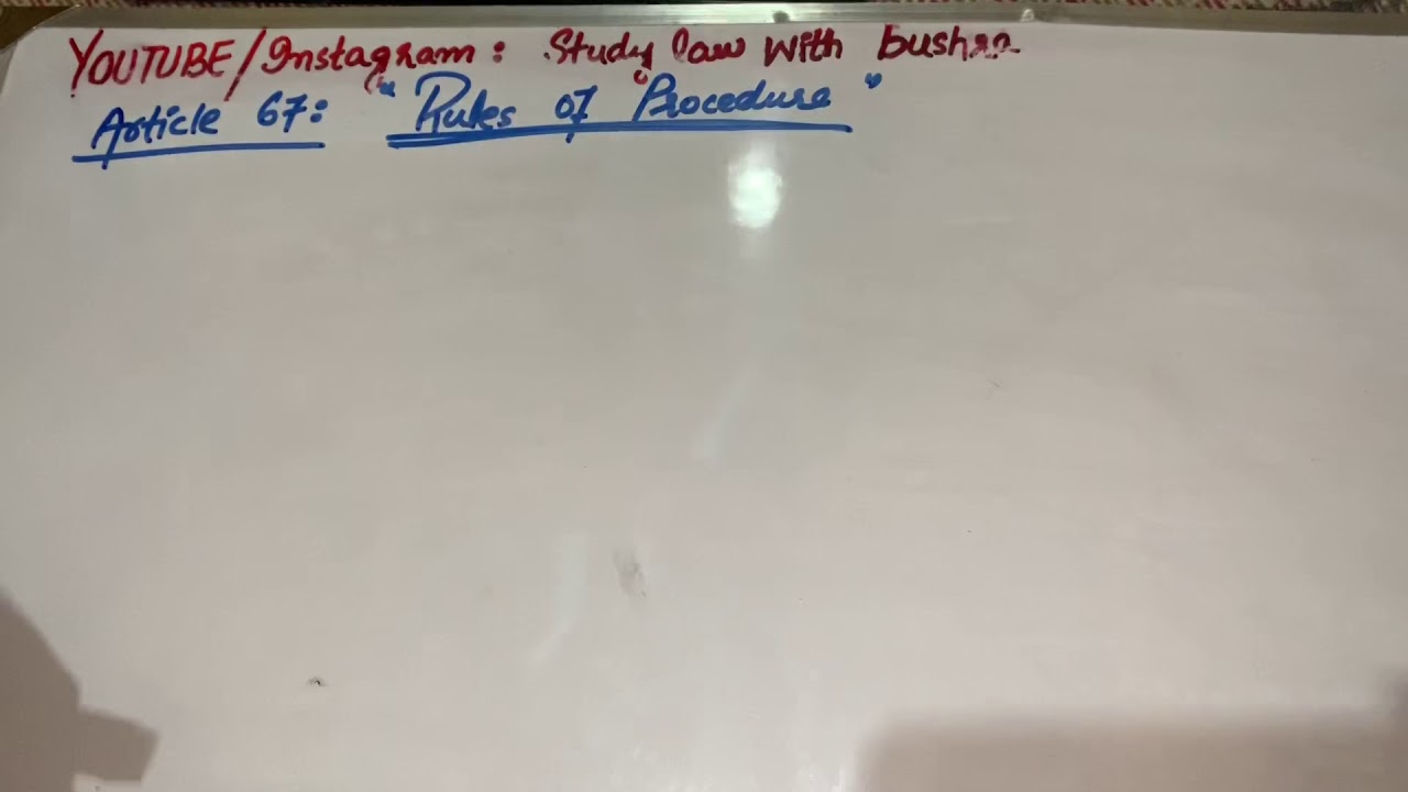 Article 67 & Article 68 of Constitution of Pakistan 1973 - YouTube