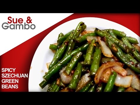 Chinese Spicy Szechuan Green Beans stir fry