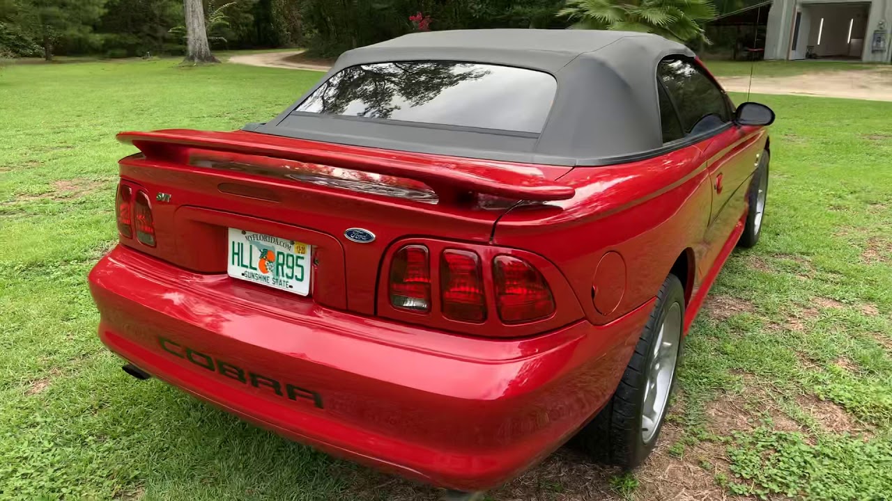 98 Mustang SVT Cobra convertible e9 laser - YouTube