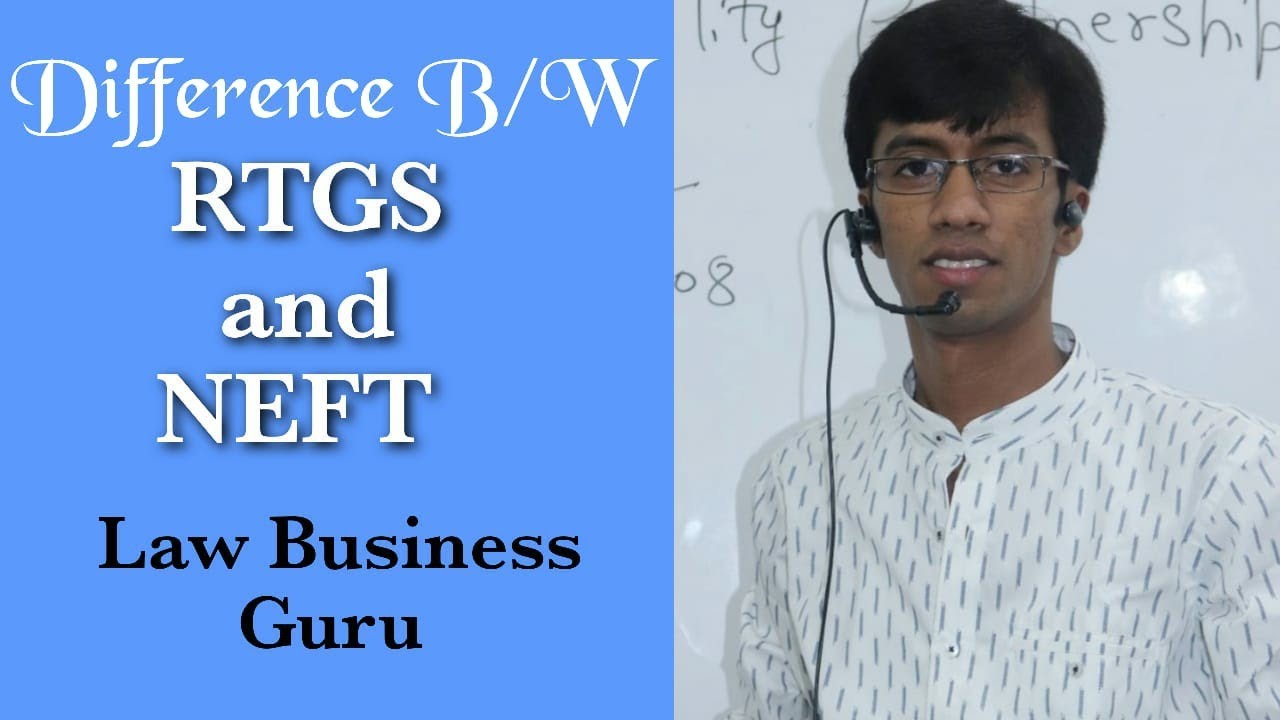 Differences Between RTGS and NEFT Fund Transfer - Online Banking - YouTube