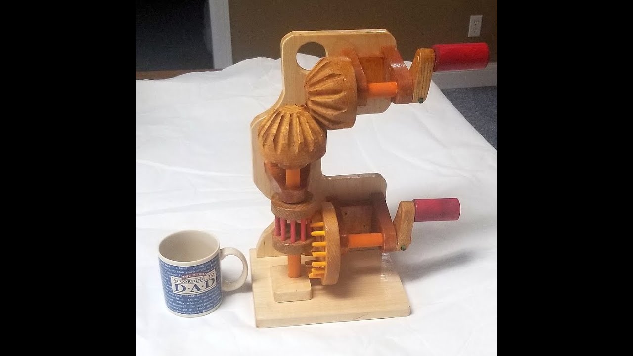 How to Make Wooden Grist Mill Peg Gears and Wooden Bevel Gears - YouTube