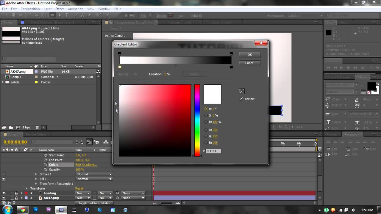 After Effects CS5: Loading Bar Tutorial - YouTube