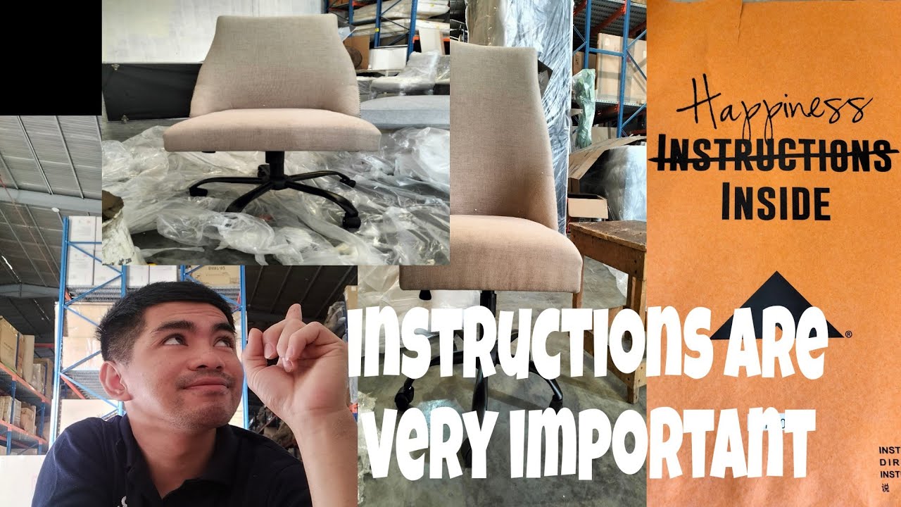 How to assemble an office swivel desk chair signature design by Ashley ...