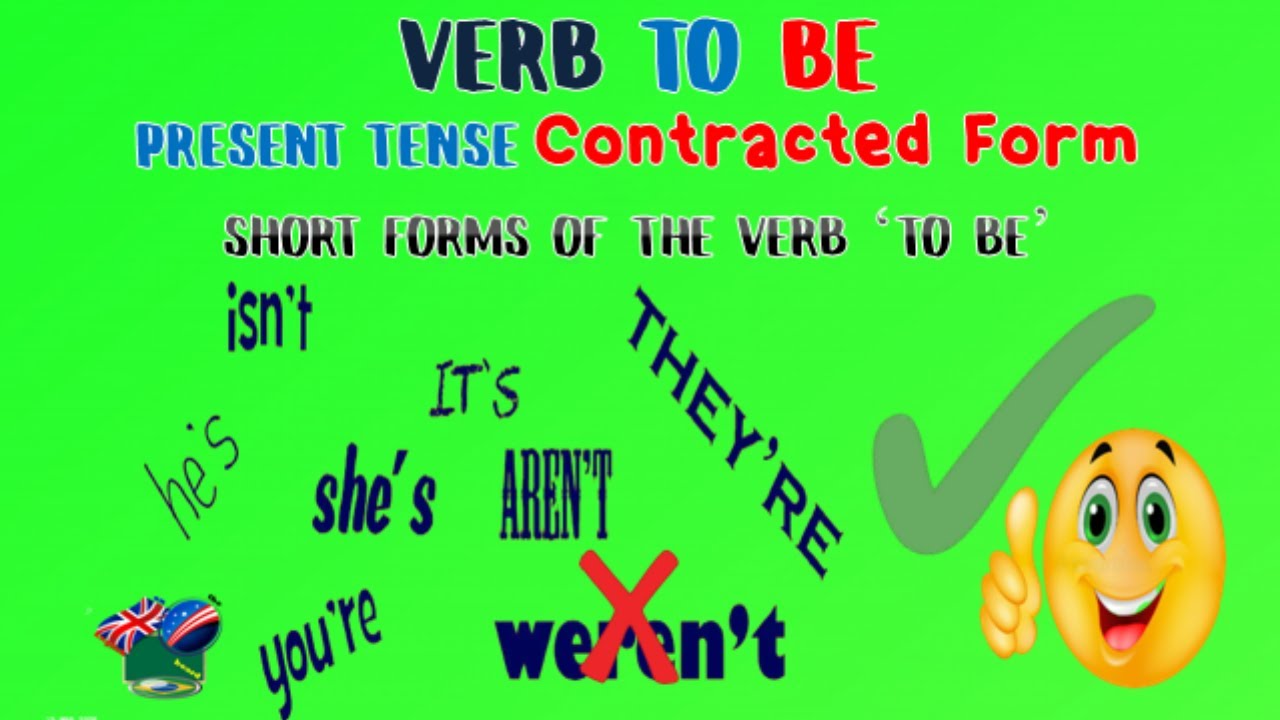 Verb to be Contracted Form - YouTube