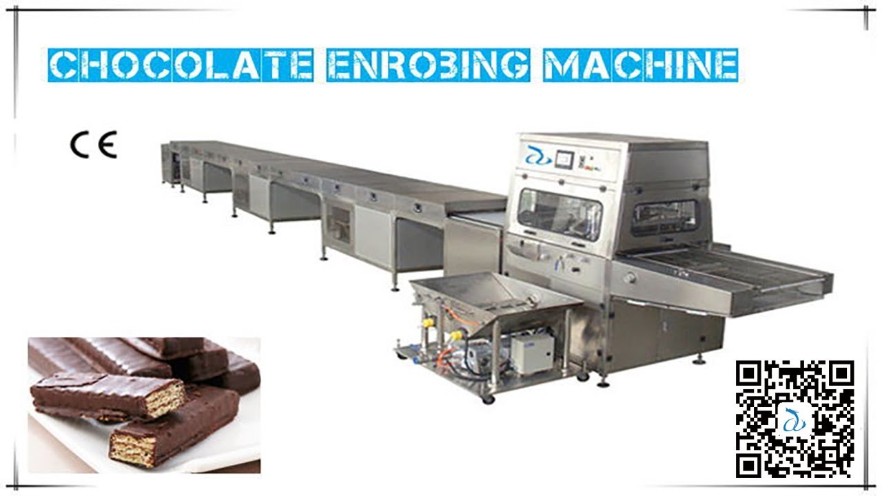 Chocolate Enrobing Machine - YouTube