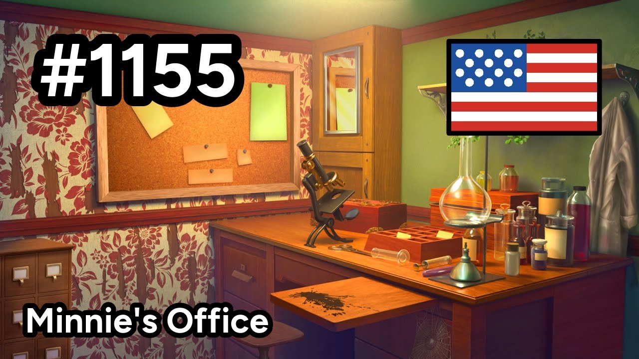 #1155 🇺🇸 (📕5-📄21-5) - Minnie's Office - June's Journey - YouTube