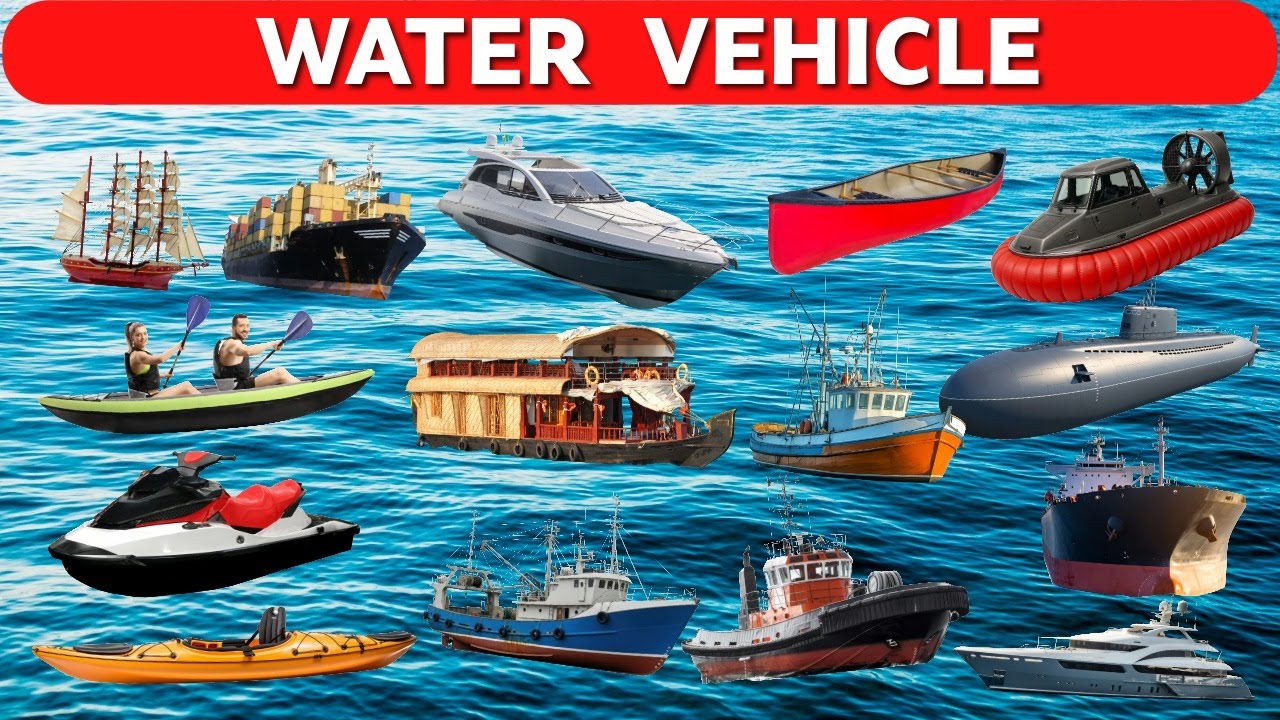 Vehicle Names | Learn Water Vehicle Video Names for kids &Toddlers ...