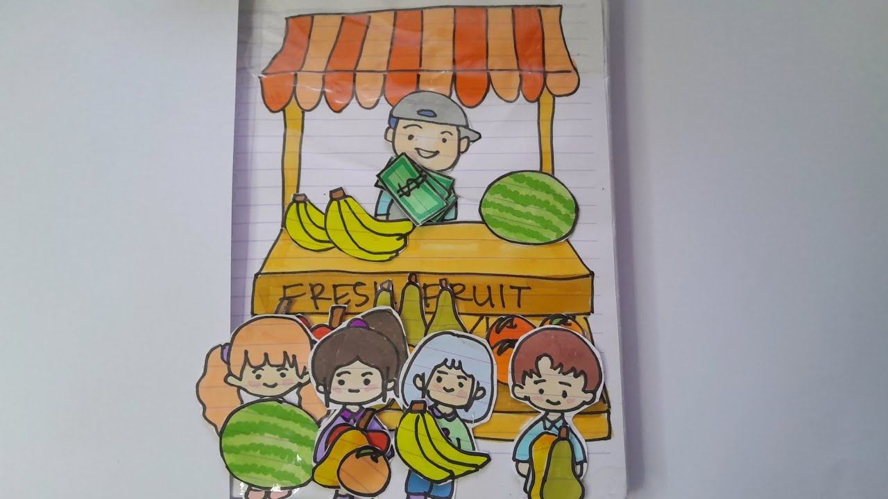 (Paperdoll) Bermain boneka kertas membeli buah-buahan | Paperdoll going ...