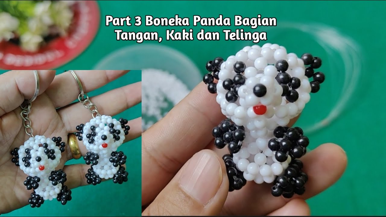 Part 3 Cara Membuat Boneka Panda Dari Manik Manik| DIY Panda Beads ...