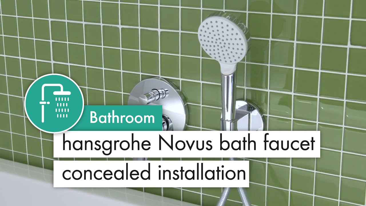 hansgrohe Novus bath faucet concealed installation - YouTube