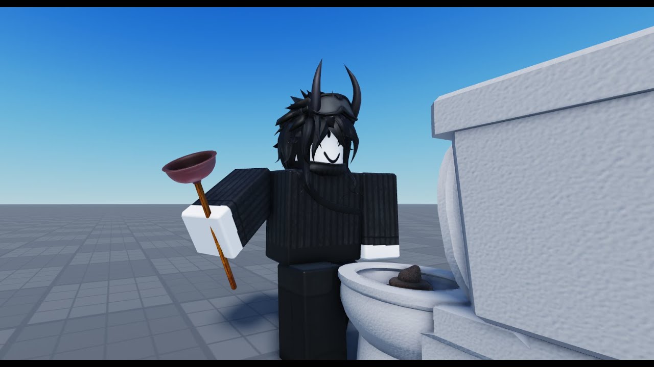 Toilet plunging (Roblox animation) - YouTube