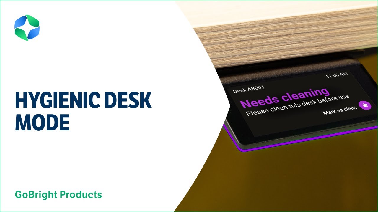 Hygienic desk mode with GoBright Hardware - YouTube