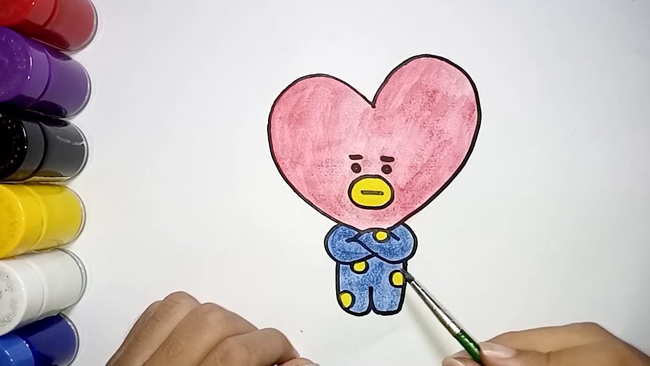 Cara Menggambar Tata BT21 Mudah Dan Bagus | How To Draw Tata BT21 - YouTube