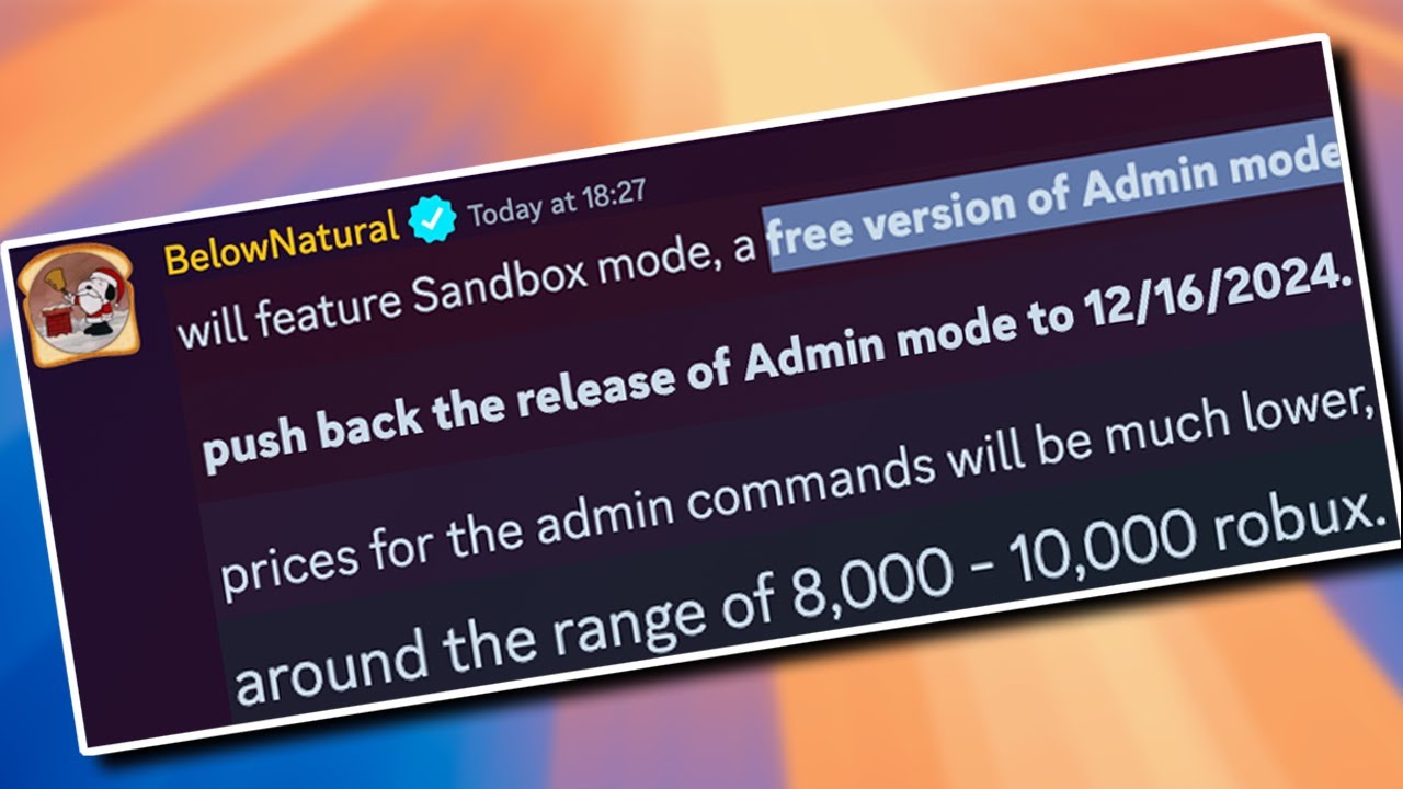 Sandbox Mode Will Be FREE (Not Admin Mode) | TDS Devs CHANGE Their ...