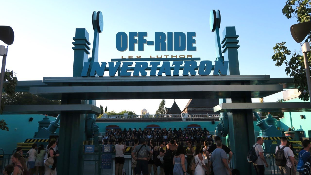 Lex Luthor Invertatron Off-Ride Footage, Parque Warner Madrid Huss Top ...