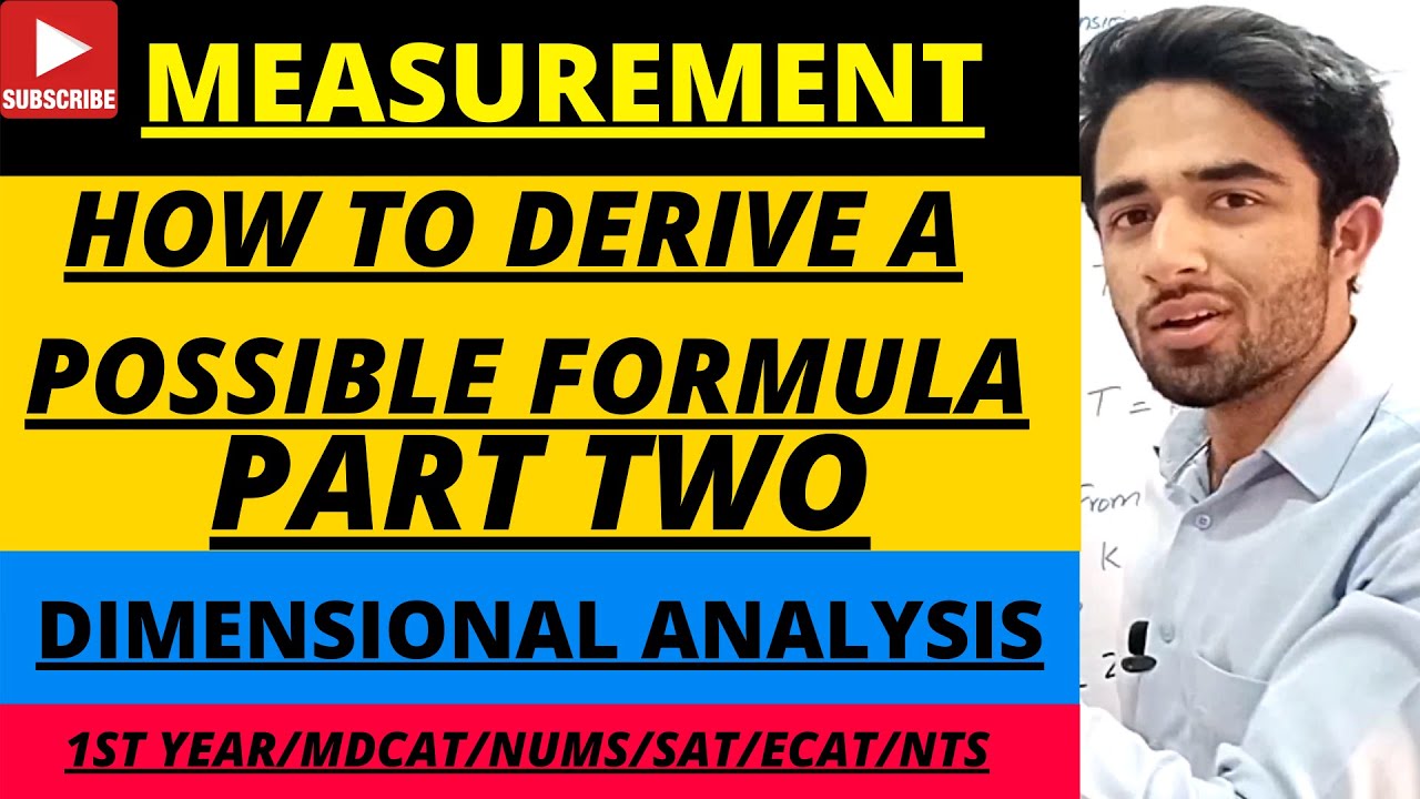 How To Derive A Possible Formula | Part TWO | Physics | Study Wali ...