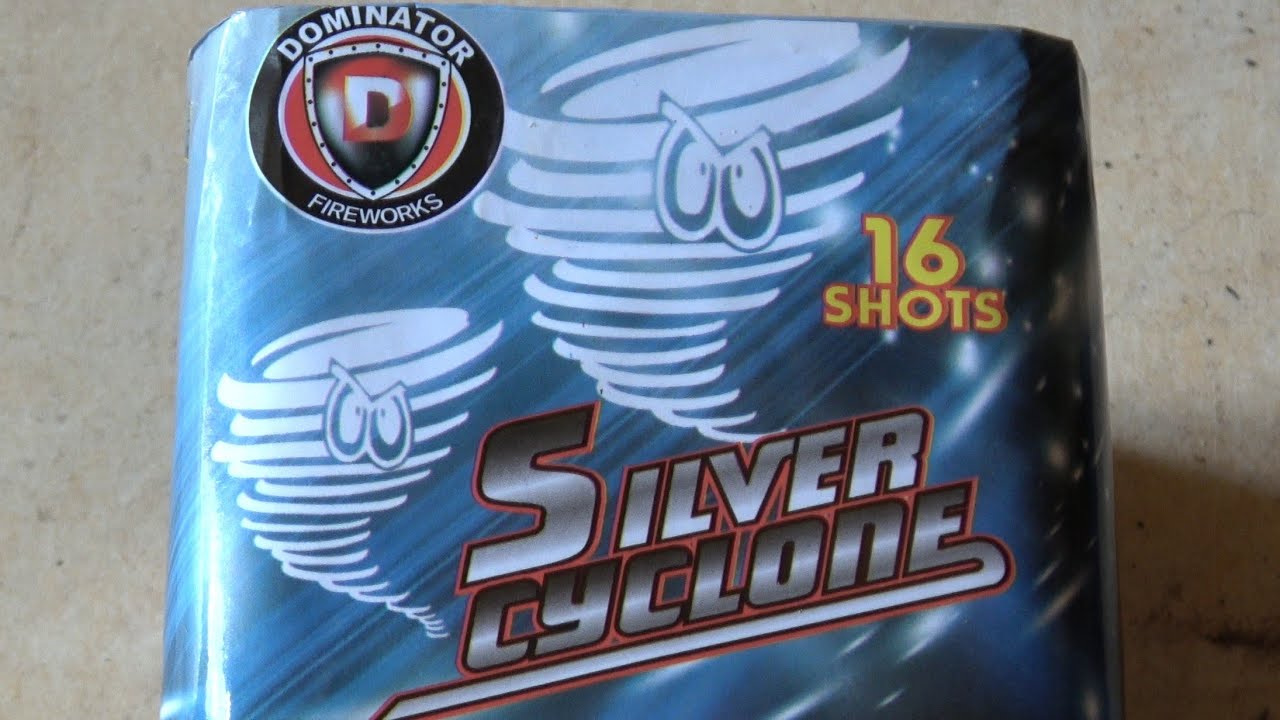 Silver Cyclone 16 shot 200g cake by Dominator - YouTube