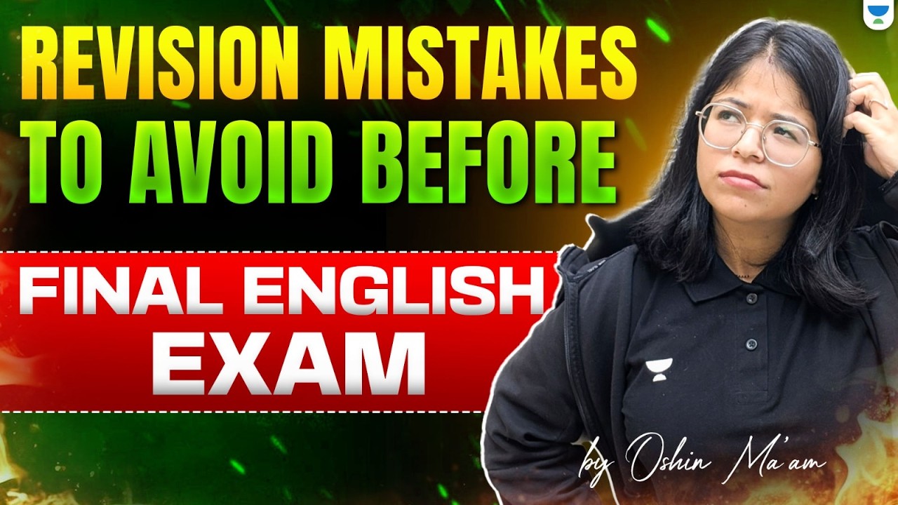 Stop These Revision Mistakes Before Your English Exam! | Oshin Ma'am ...