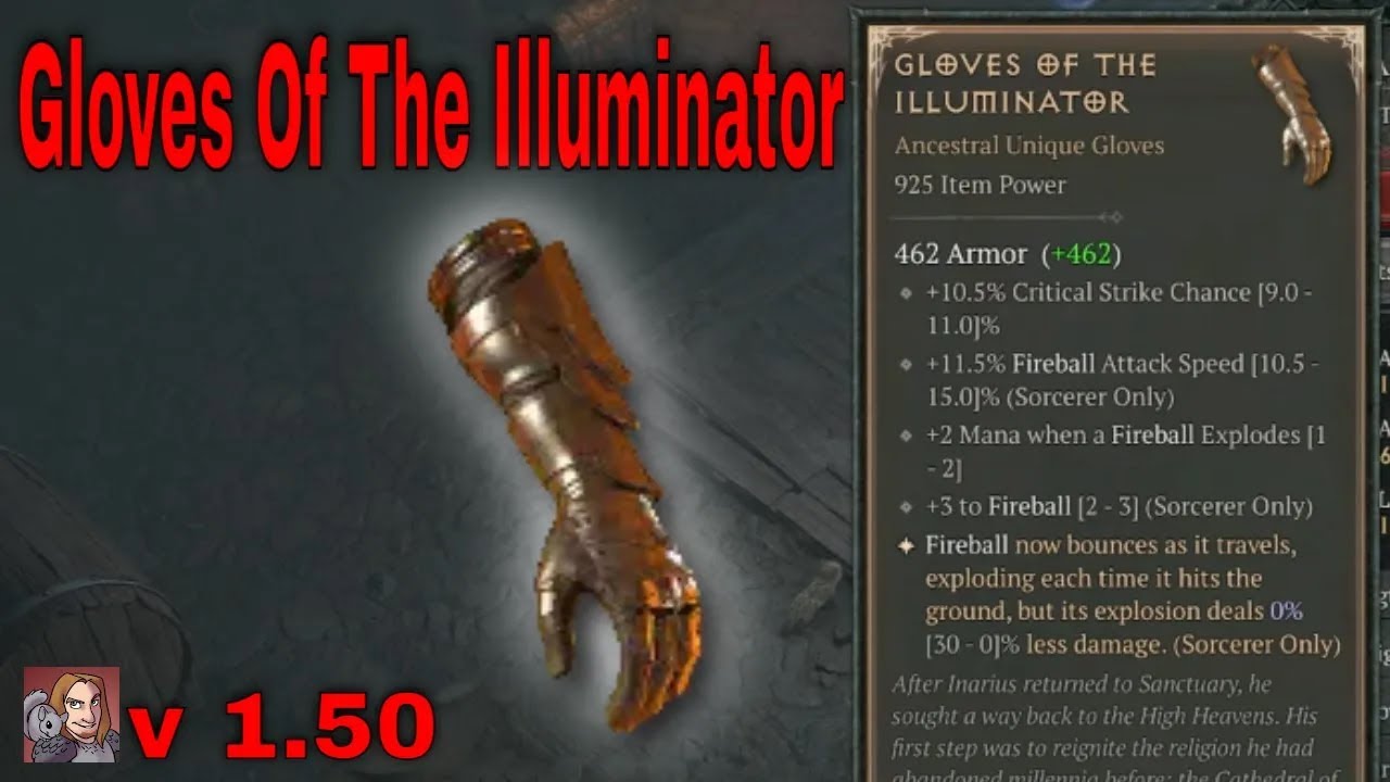 Diablo IV Unique Items - Gloves Of The Illuminator (Sorc Gloves)[v1.5.0 ...