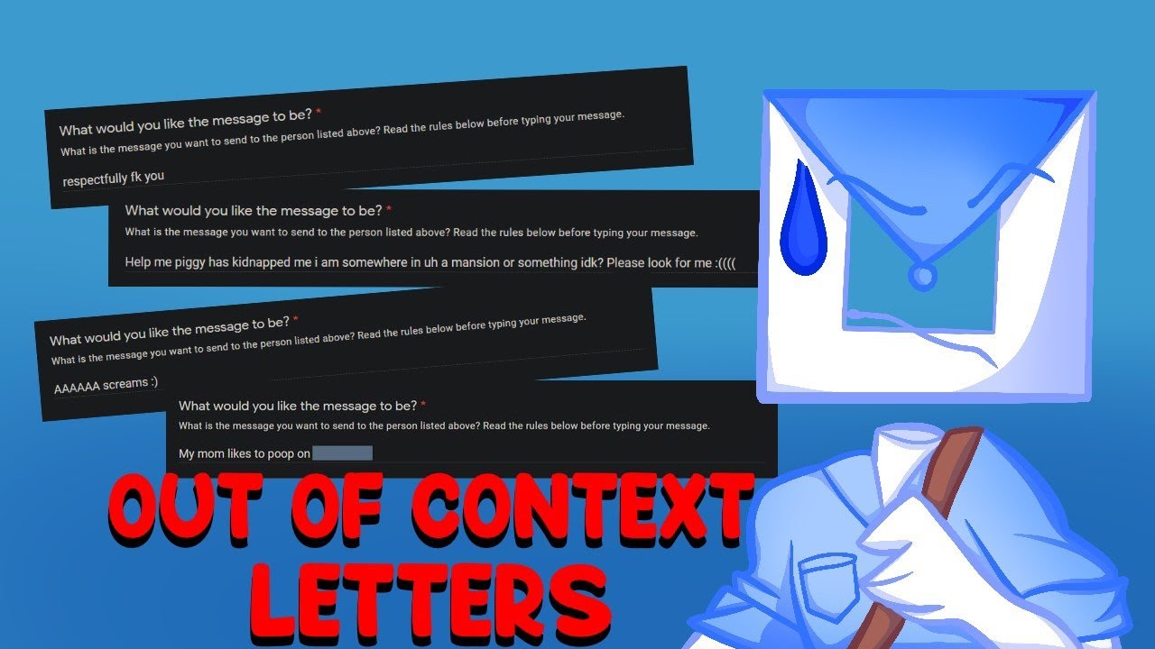 Out of Context Roblox Letters! - YouTube