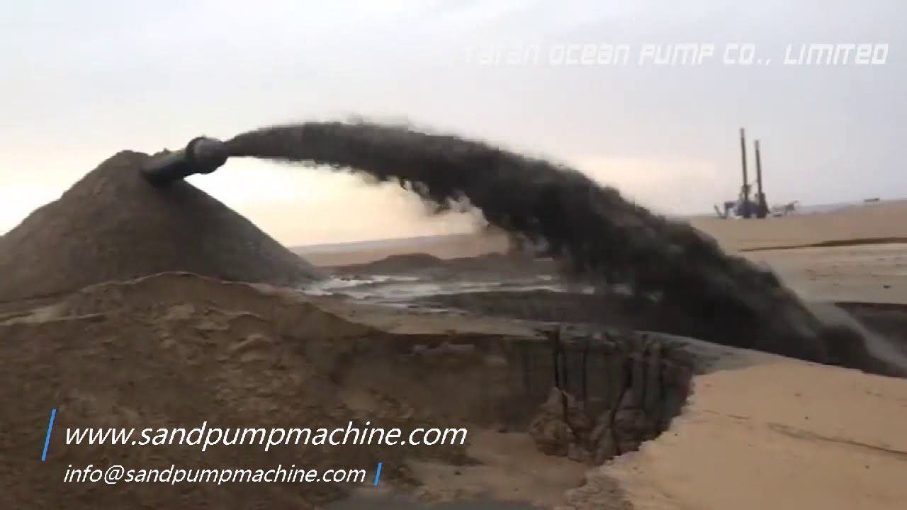 Construction site of OCEAN sand pump - YouTube