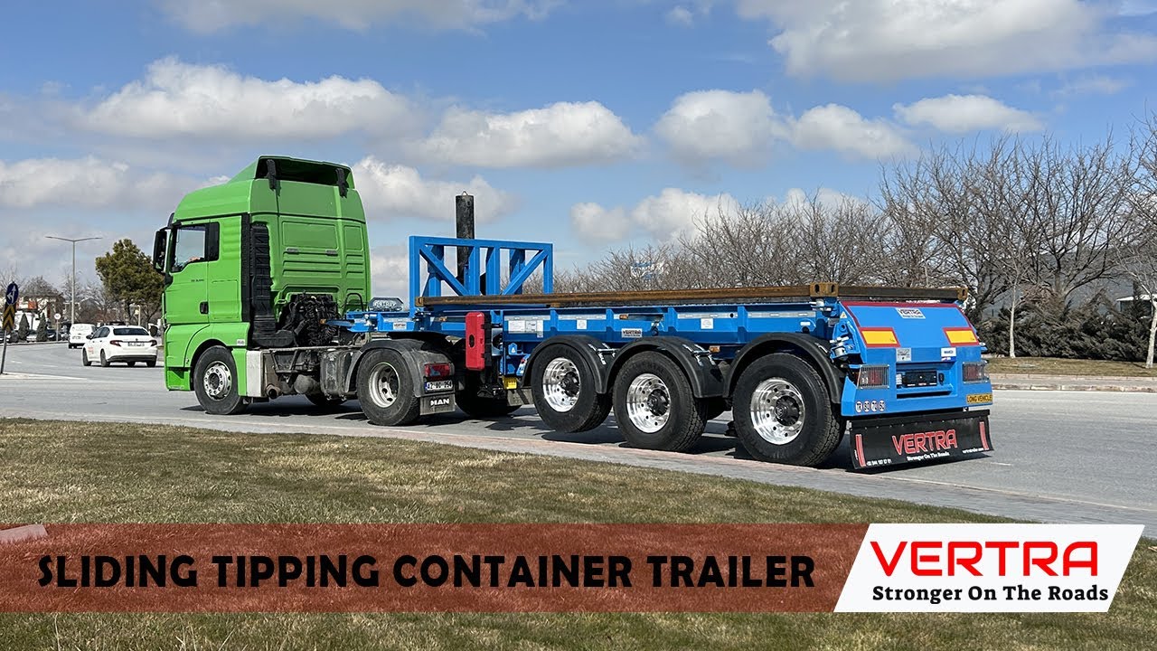 NEW - SLIDING TIPPING CONTAINER TRAILER - 2024 - YouTube