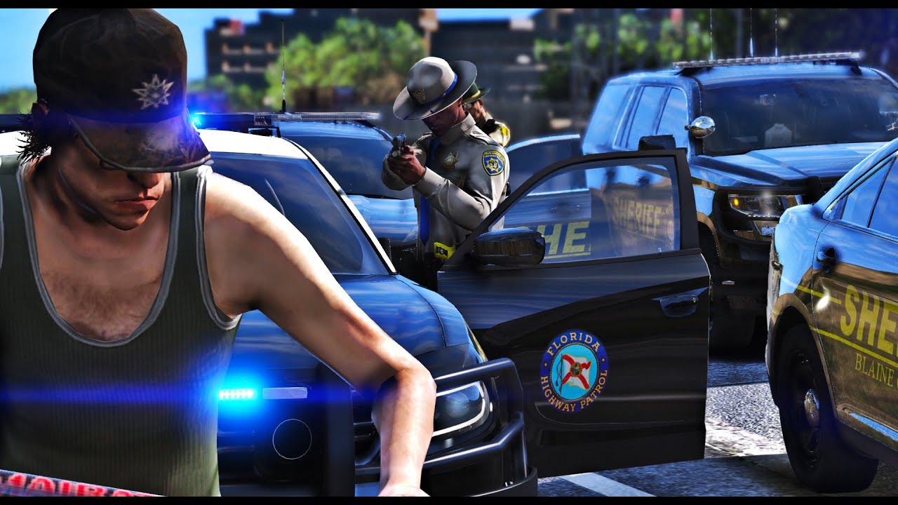 Playing GTA5 As a Police Officer FHP State Trooper One Crazy Day EP2 ...