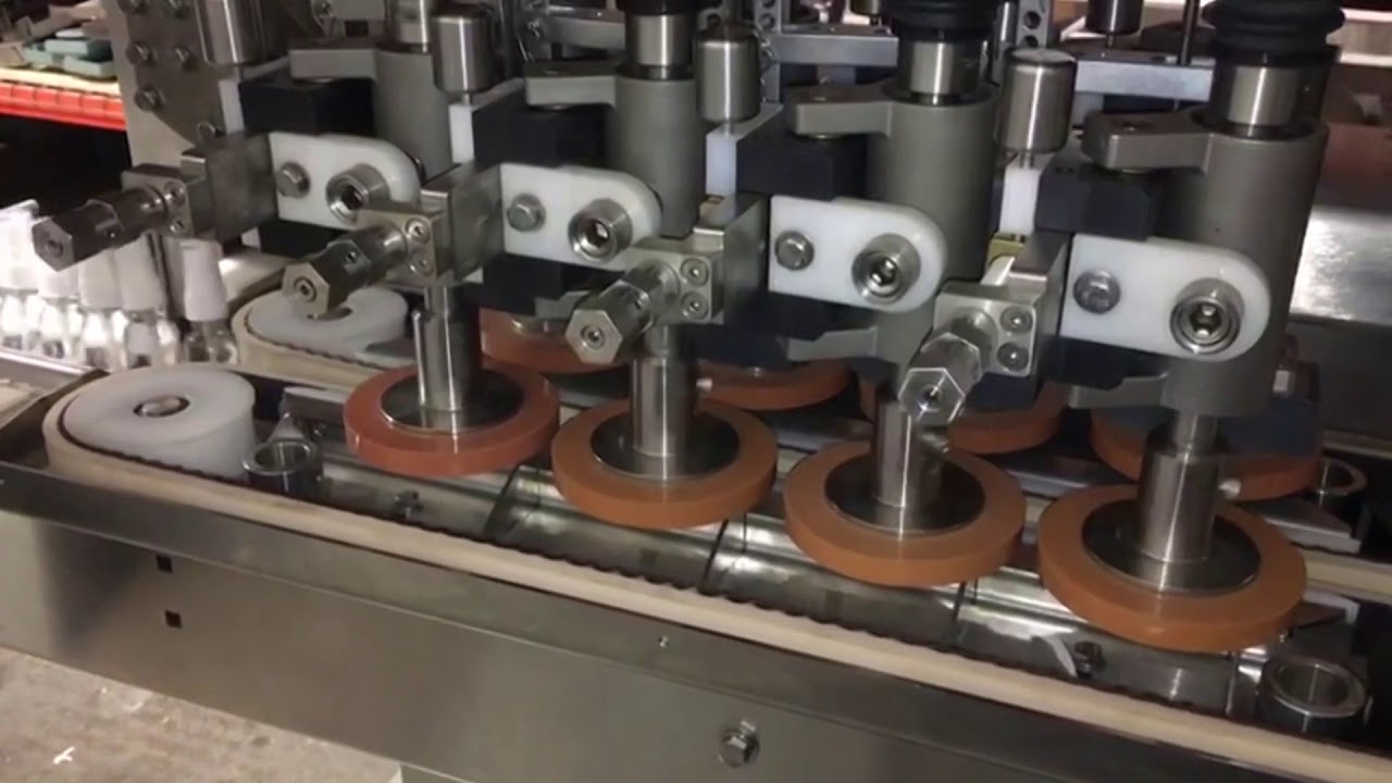 Automatic Inline Overflow Filler Plus Inline Capper - YouTube